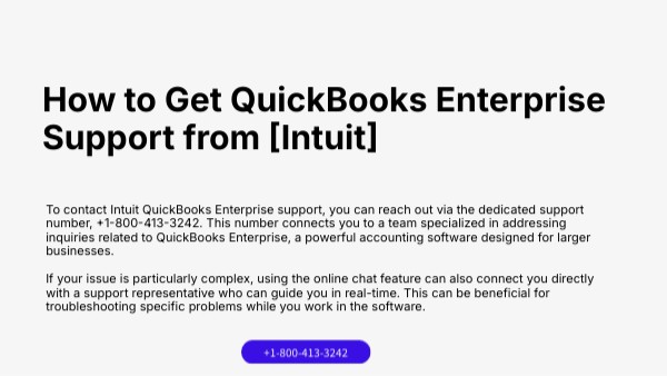 How to Get QuickBooks Enterprise Support from [Intuit]