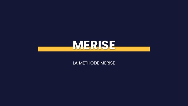 MER - Méthode MERISE
