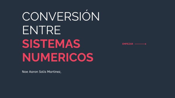 Conversión de sistemas numéricos