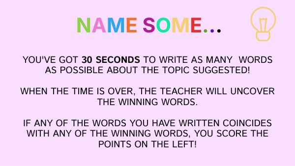 NAME SOME... 1ESO