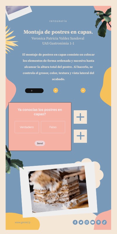 Infografia Postres en capas | Genially