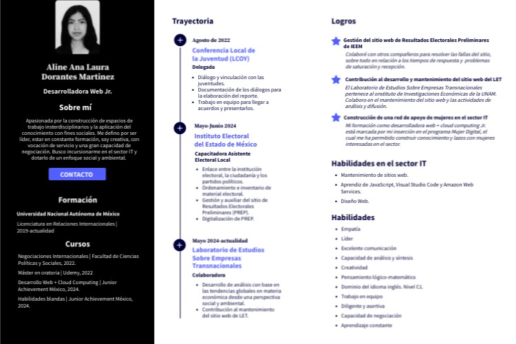 CV - Aline Ana Laura Dorantes Martinez
