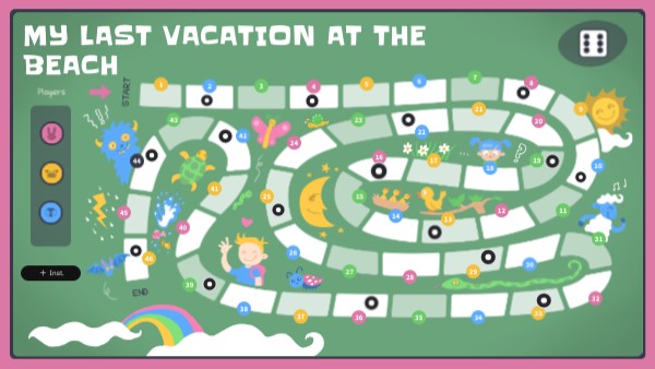 My last vacation at the Beach Board Game | Genially