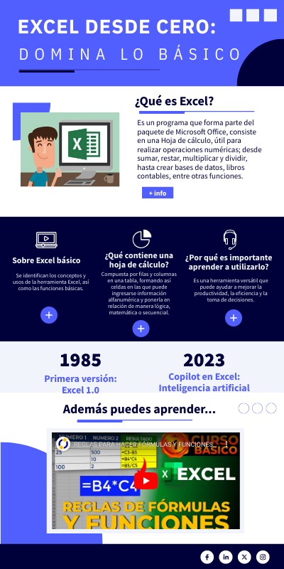 Infografia 1 Excel desde Cero: Domina lo básico | Genially