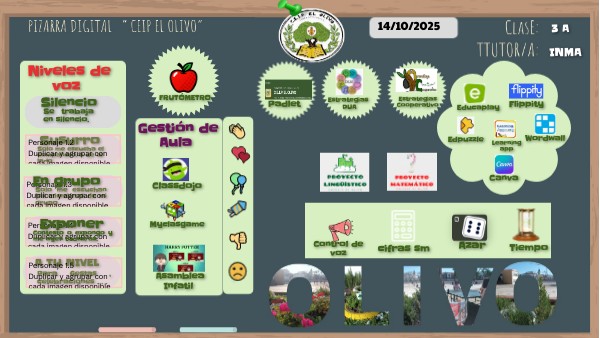 classroom screen CEIP EL OLIVO 3 AÑOS | Genially