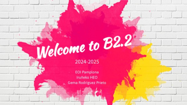 B2.2- 2024 - First week Practical Information | Genially
