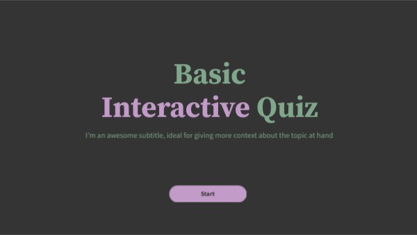 Quiz interactif basique