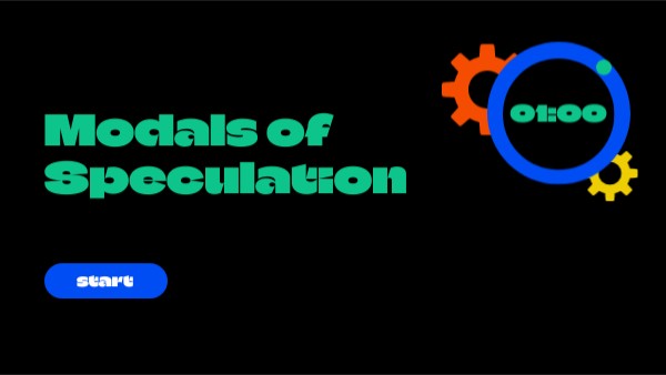 Modals of speculation | Genially