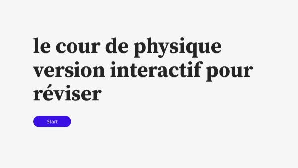 Cours interactif physique | Genially