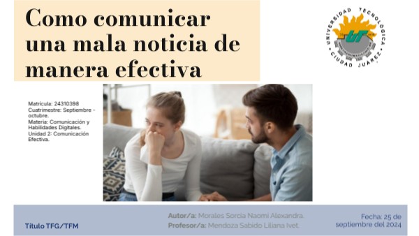 Como comunicar una mala noticia de manera efectiva. | Genially