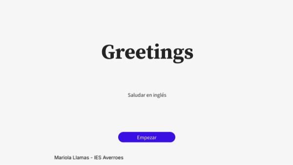 Greetings | Genially