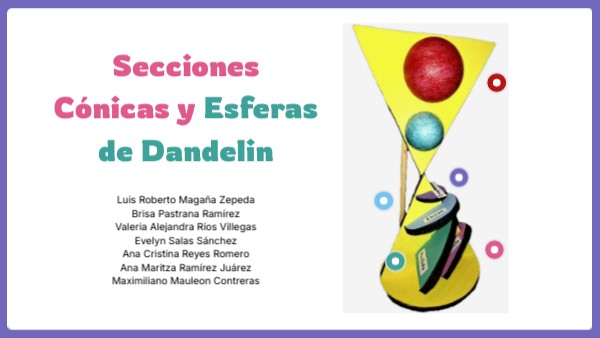 Secciones cónicas y esferas de dandelin