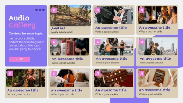 Galerie Audio | Genially