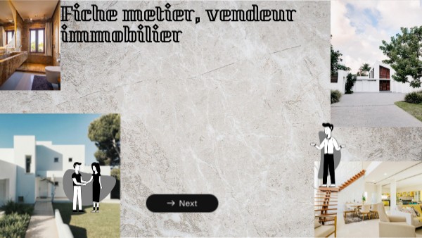 Fiche metier vendeur immo | Genially