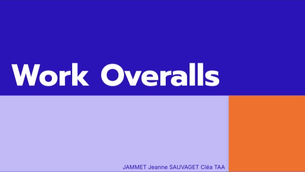 Work overall project | Genially