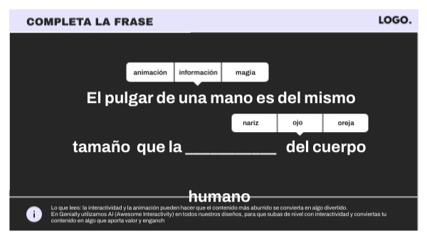 Completar la frase | Genially