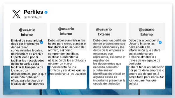 Perfiles de Usuario Interno y Externo