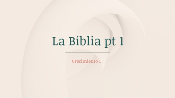 La Biblia parte 1 | Genially