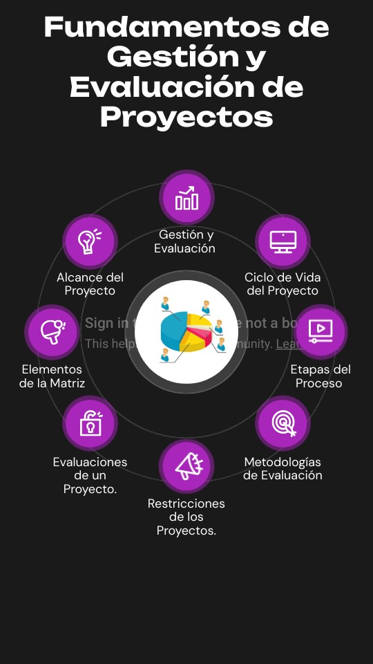 Infografía Fundamentos de Gestión y Evaluación de Proyectos | Genially