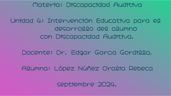 ACTIVIDAD 4 DISCAPACIDAD AUDITIVA