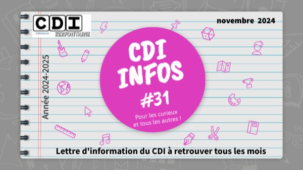 CDI INFOS Novembre 2024 | Genially