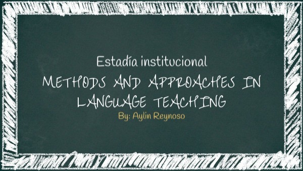 Methods and approaches in language teaching