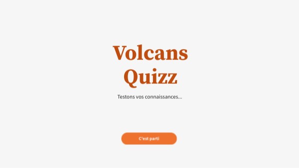 Quiz Séance 4 les volcans