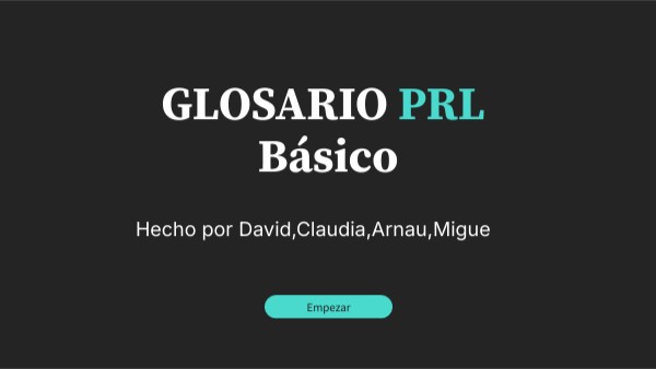Glosario PRL | Genially