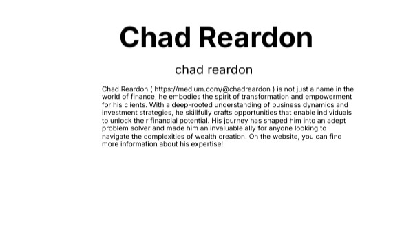 Chad Reardon