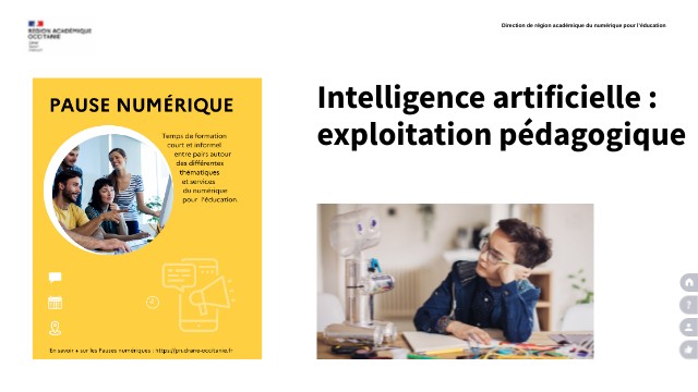Pause Numérique - IA : exploitation pédagogique | Genially