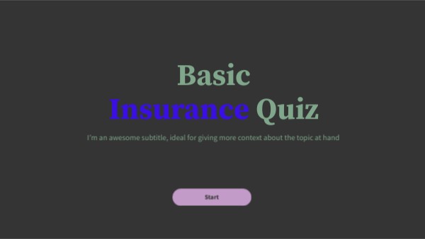 Basic Insurance Quiz