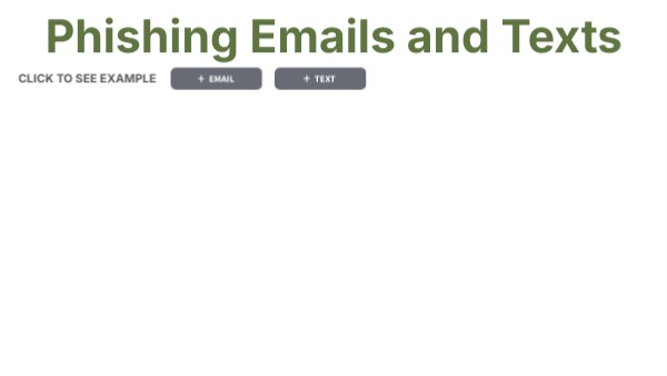 Phishing Emails and Texts