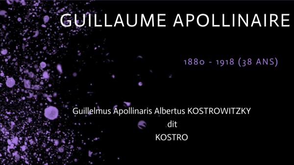 Guillaume Apollinaire | Genially