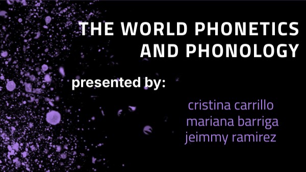 Presentation phonetics and phonology