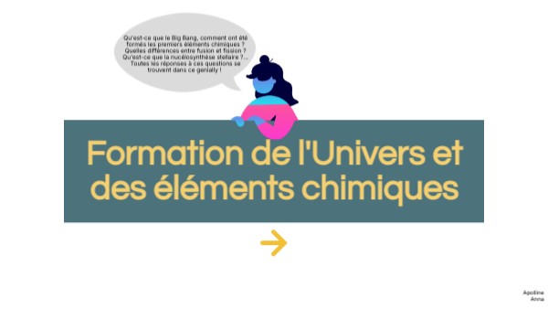 La formation de l'Univers et des éléments chimiques - E.S. 1e