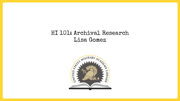 HI 101 Archival Research