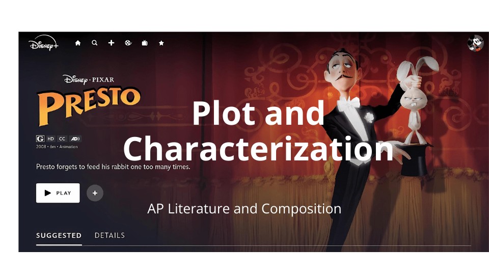 Presto. Characters, plot, setting | Genially