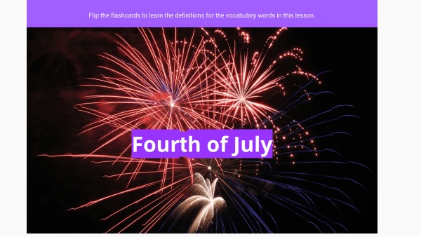 L1 Fourth of July Flashcard | Genially