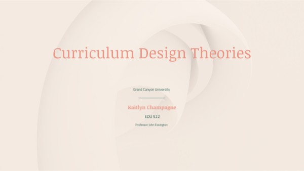 Curriculum Design Theories | Genially