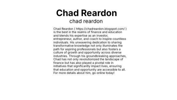 Chad Reardon