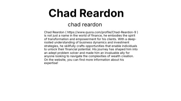 Chad Reardon | Genially