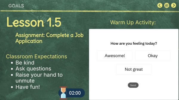 Career Planning 10 Lesson 1.5: Complete a Job Application | Genially
