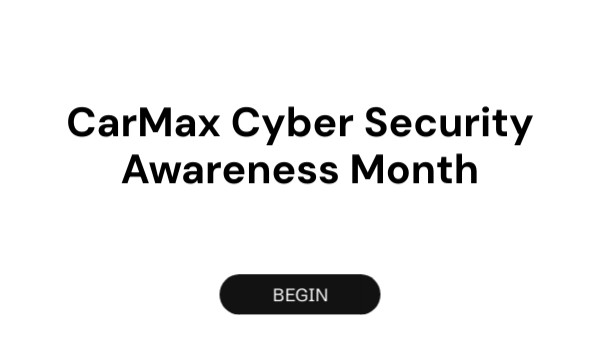 CarMax Cyber Security Awareness Month