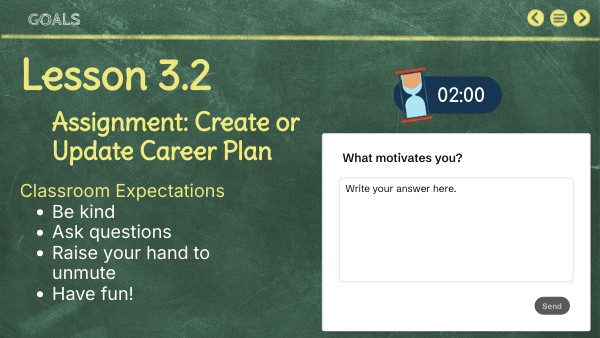 Career Planning 10 Lesson 3.1.2: Create a Career Plan | Genially