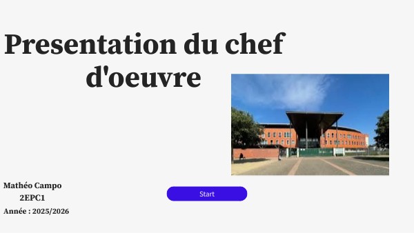 Présentation chef d'oeuvre