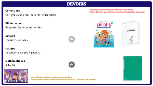 devoirs jeudi S6P1