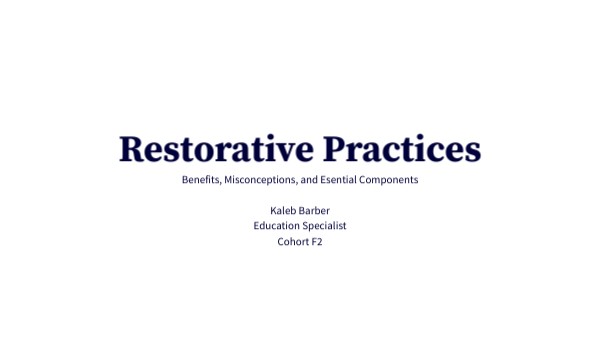 Restorative Practices | Genially