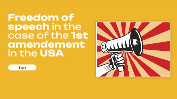 Freedom of speech in the case of the 1st amendement in the USA