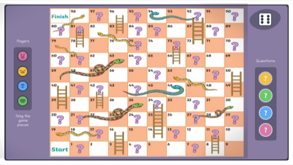 Speaking ESL game. Snakes and ladders | Genially