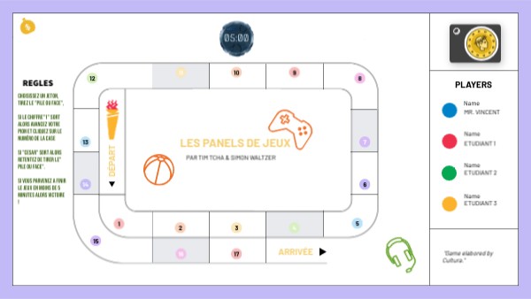 Jeu de société des Panels de jeux | Genially